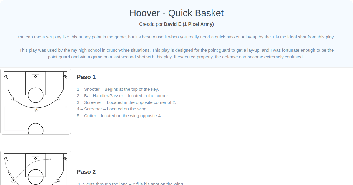 Hoover - Quick Basket - Basketball Play | Drills & Plays