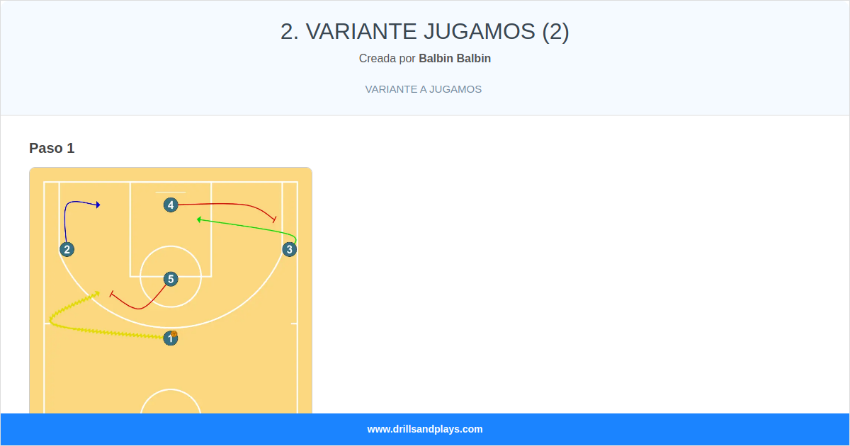 2 VARIANTE JUGAMOS (2) - Jugada de Baloncesto | Drills & Plays