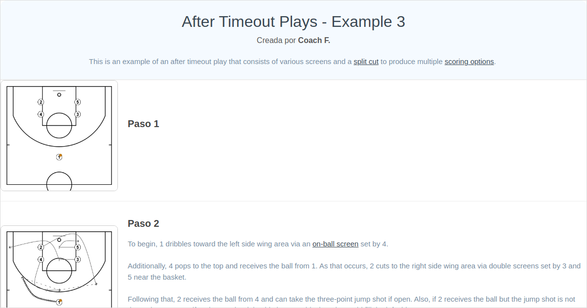 After Timeout Plays - Example 3 - Basketball Play | Drills & Plays