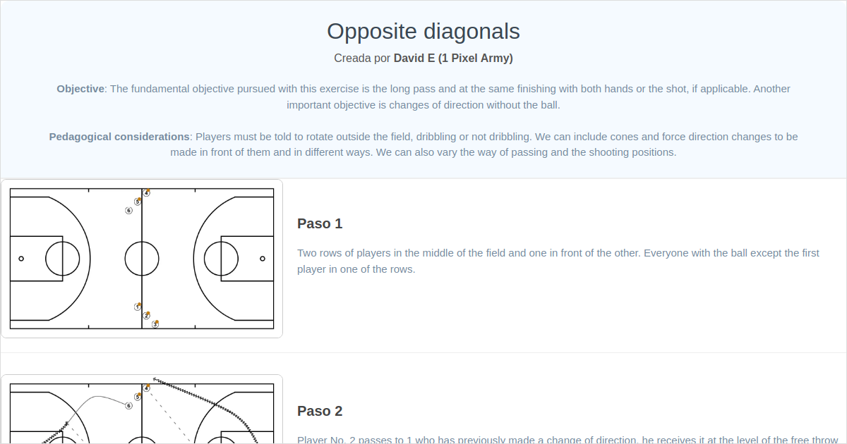 Opposite diagonals - Basketball Drill | Drills & Plays
