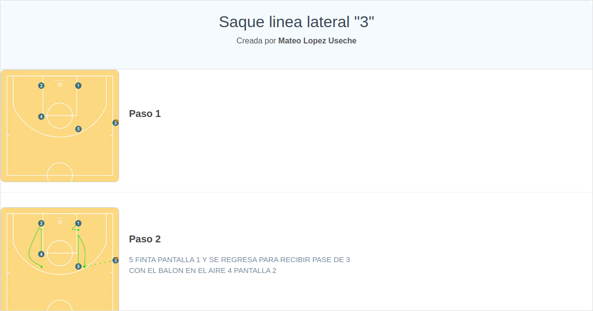 Saque linea lateral "3"